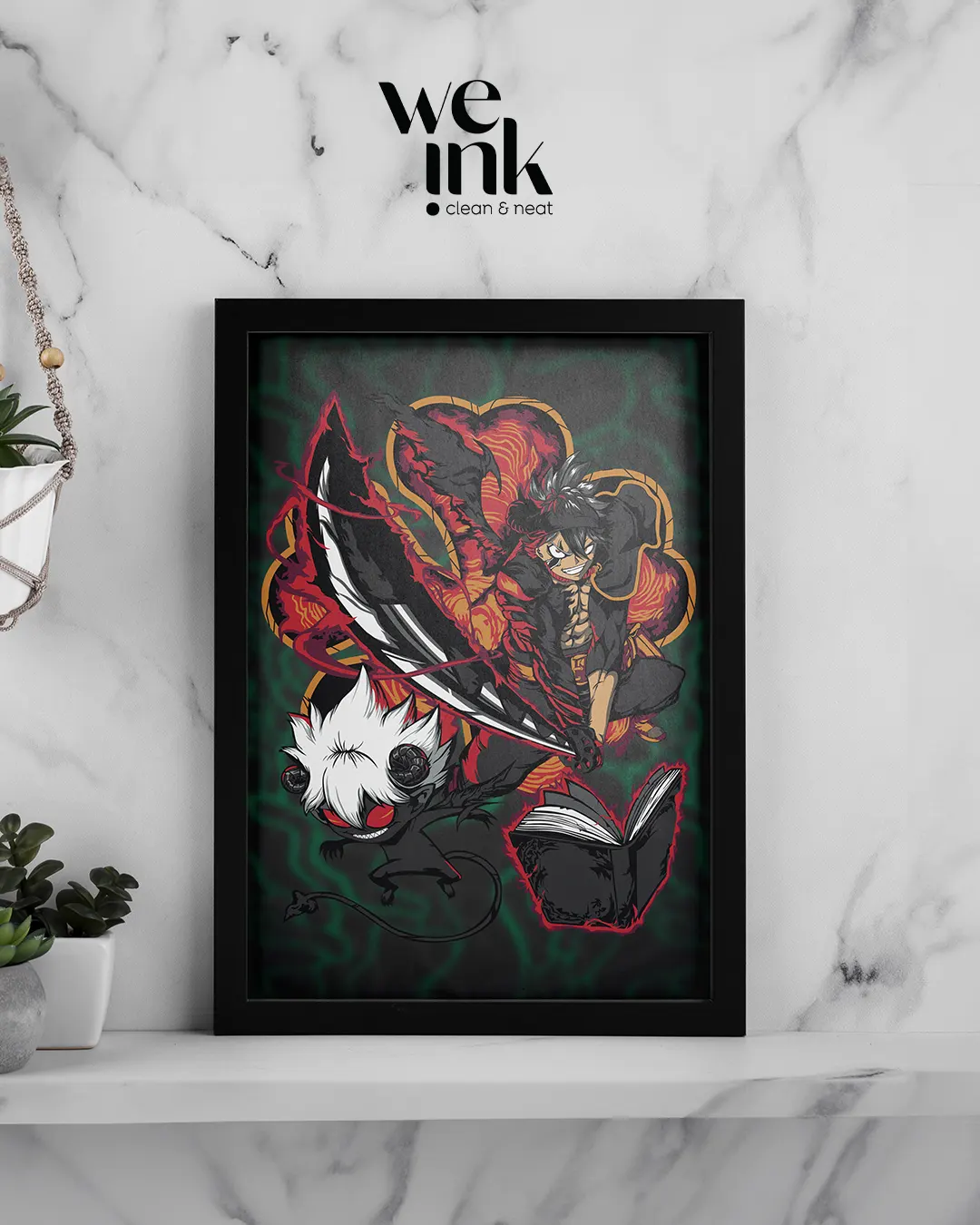 Black Clover Asta Spirit Photo Frame - Anime-Inspired Décor